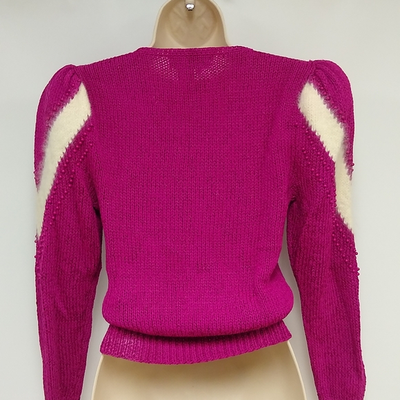 Nannell | Sweaters | Stunning Raspberry White Angora Nannell Sweater S ...